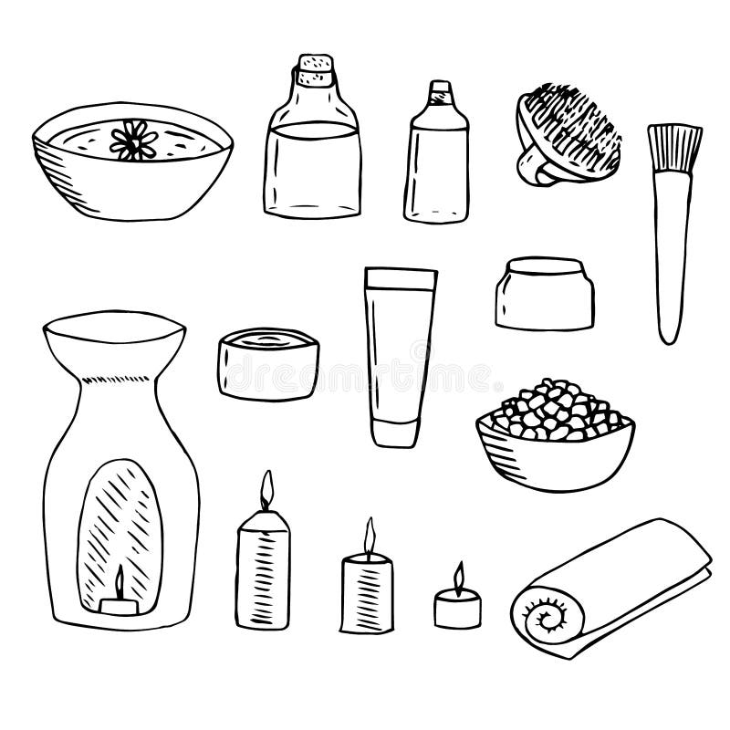 Spa Vector Illustration, Hand Drawing Sketch Stock Vector ...