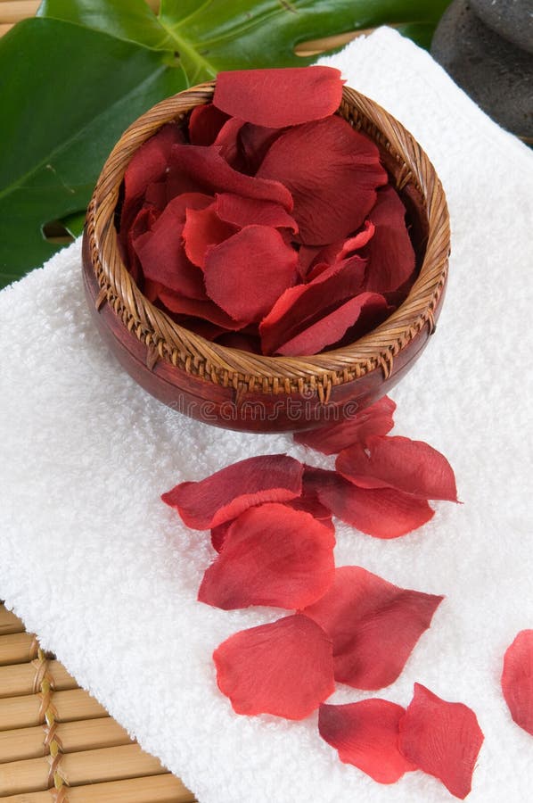 Spa and Wellness Flower and Towels Stock Image - Image of stone ...