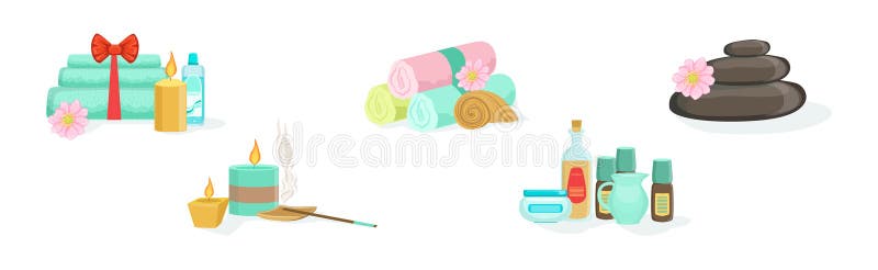 Spa Wellness Salon Item and Objects Vector Set Stock Vector ...
