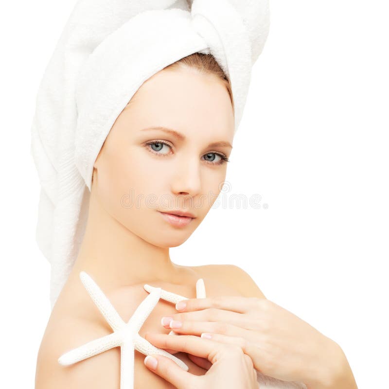Spa Woman - Clean and White Stock Photo - Image of person, hygiene ...