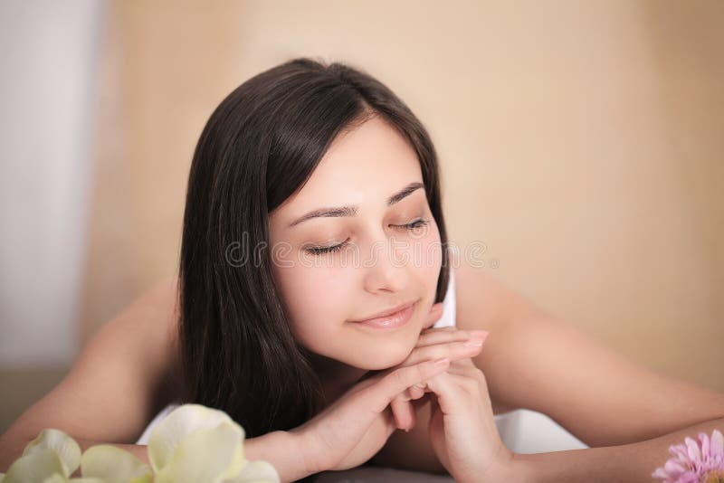 Spa Woman. Close-up of a Beautiful Woman Getting Spa Treatment. Stock ...