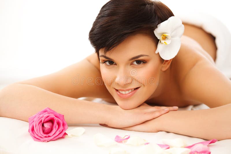 Spa Woman Close Up Of A Beautiful Woman Getting Spa Treatment S Stock