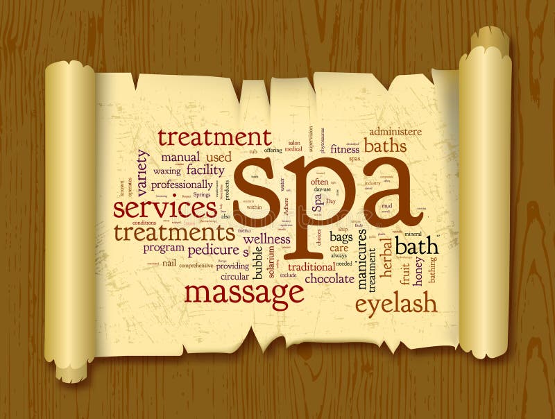 Spa word stock illustration. Illustration of care, therapy - 16365931