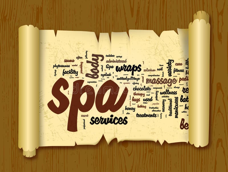 Spa Word Cloud Vector Illustration Stock Vector - Illustration of elite ...