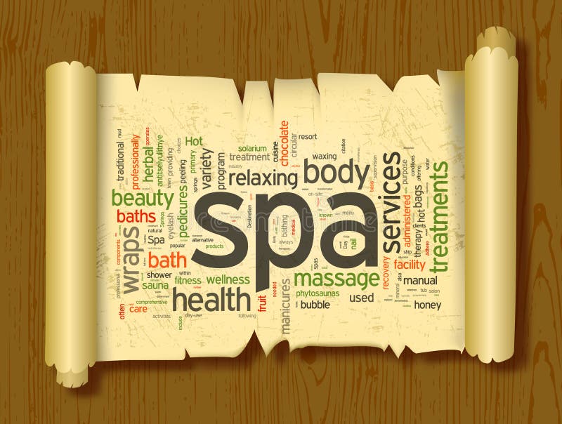 Spa Word Cloud Vector Illustration Stock Vector - Illustration of ...