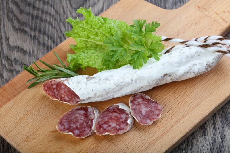 Spaanse worst - fuet stock foto. Image of gesneden, worst - 51683708