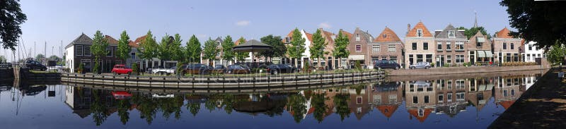 Spaarndam Panoramic Scene stock image. Image of masts - 2599003