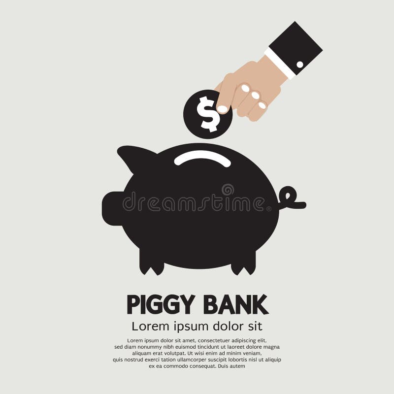 Spaarvarken vector illustratie. Illustration of voorwerp - 39794658