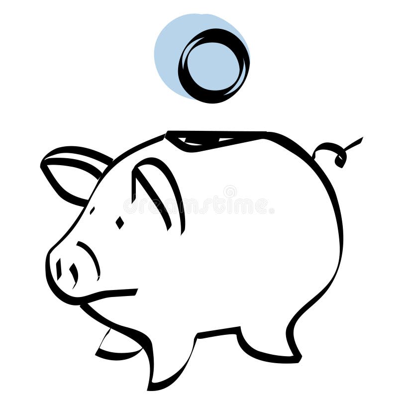 Spaarvarken vector illustratie. Illustration of varken - 5502441