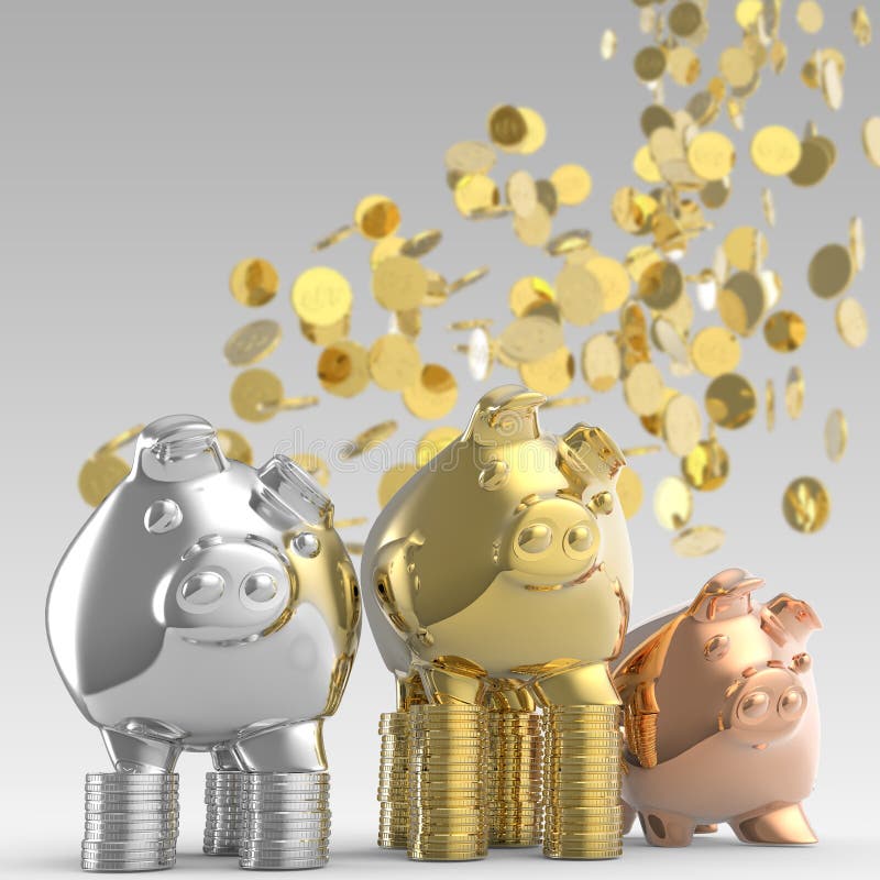 Spaarvarken als concept stock illustratie. Illustration of grafiek ...