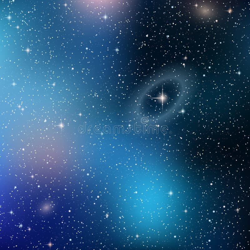 Night Sky Realistic Vector Background Stock Vector - Illustration of ...