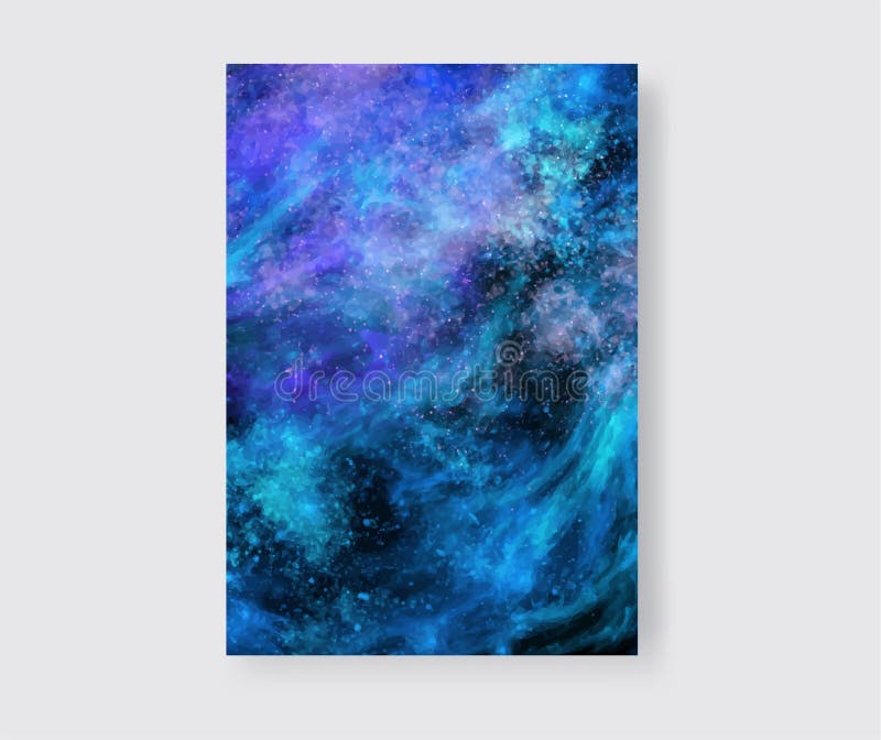 Space Abstract Galaxy Art Banner. Vector Design. Stock Vector ...