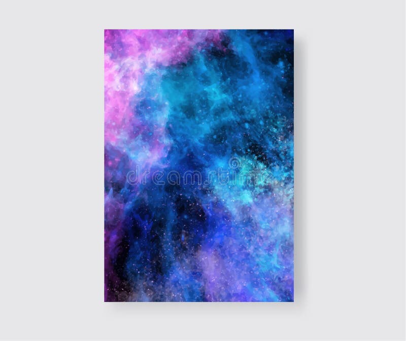Space Abstract Galaxy Art Banner. Vector Design. Stock Vector ...