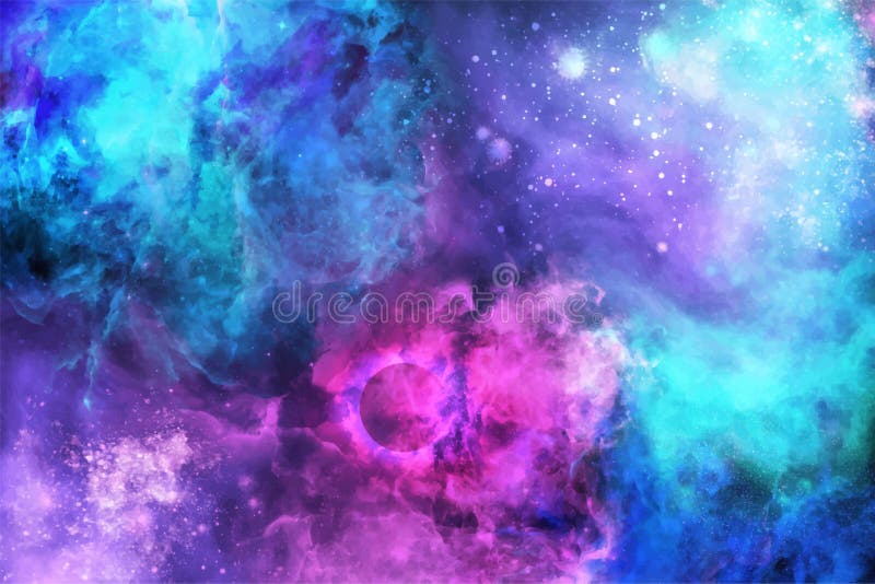 Space Abstract Galaxy Background Design. Vector Illustration. Stock ...
