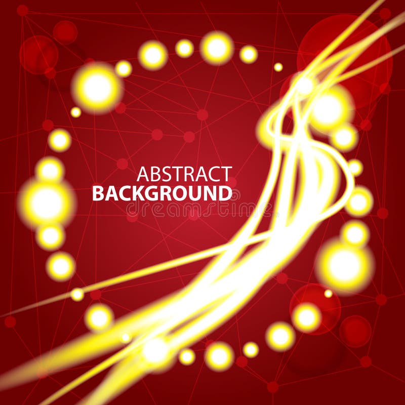 Space Abstract Red Background with Glowing White Rays and Stars Stock ...