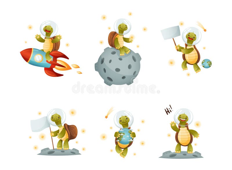 Turtle Cartoon Rocket Stock Illustrations – 223 Turtle Cartoon Rocket ...