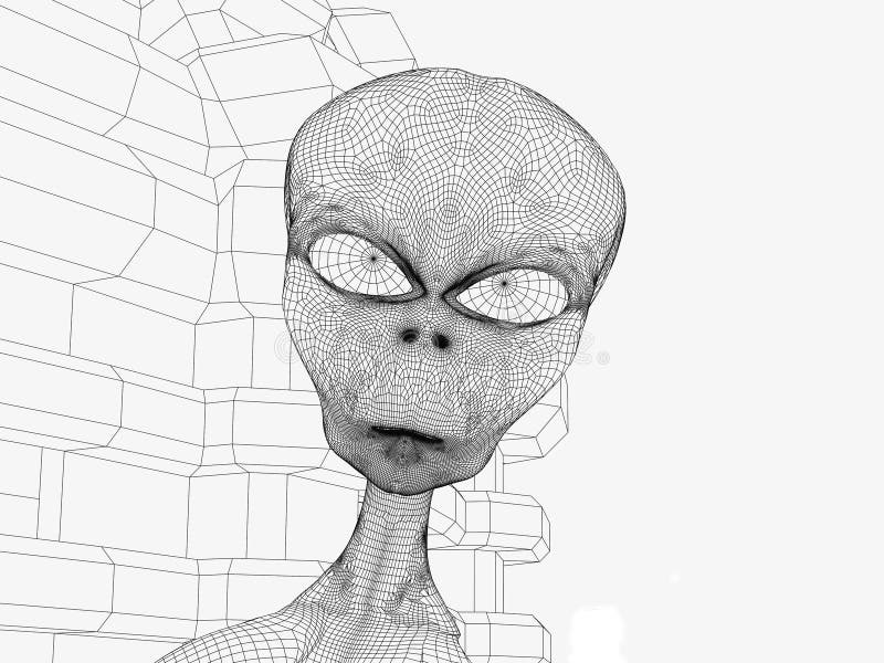 Abstract Alien Head Shape stock vector. Illustration of globe - 89651039