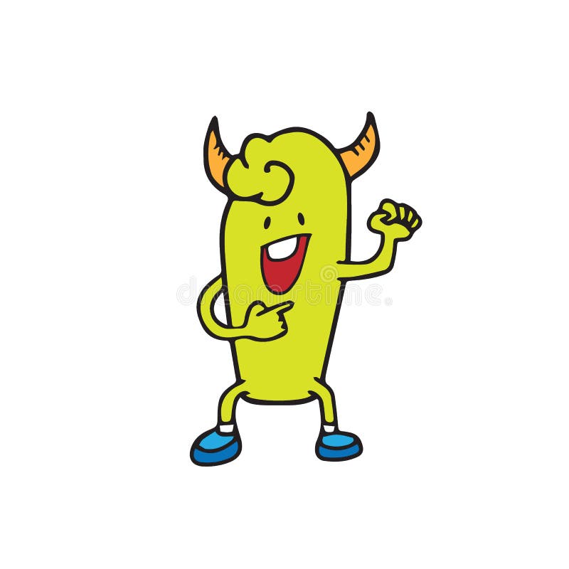 Space alien horn stock vector. Illustration of cartoon - 66689293