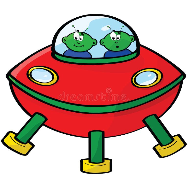 Two Aliens Space Ship Cartoon Stock Illustrations – 16 Two Aliens Space ...