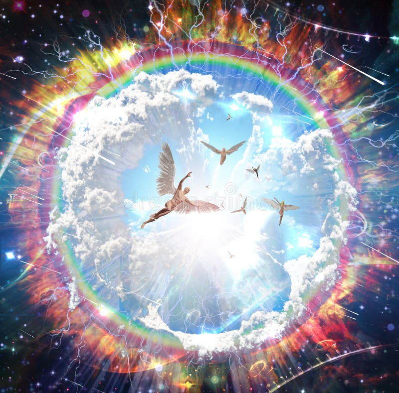 Space Angels stock illustration. Illustration of archangel - 151448613