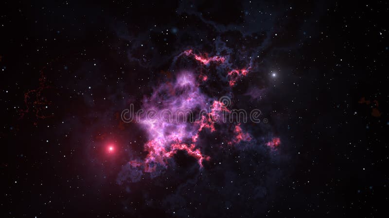 Space Animation Background with Nebula, Stars. the Milky Way, the ...