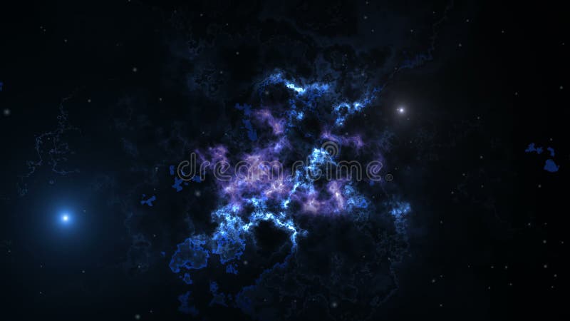 Space Animation Background with Nebula, Stars. the Milky Way, the ...