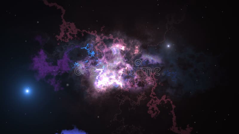 Space Animation Background with Nebula, Stars. the Milky Way, the ...