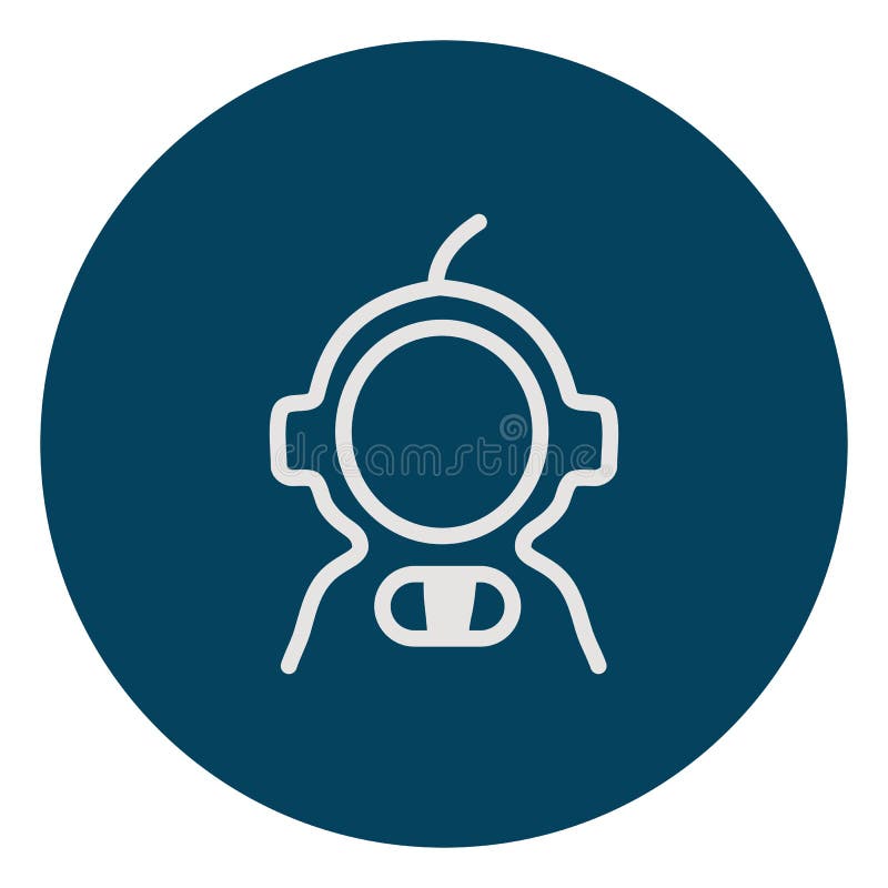 Space astronaut, icon stock vector. Illustration of universe - 261066059