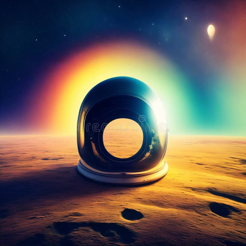 A Space Astronaut Sitting Inside a Space Rocket. Side Profile Stock ...