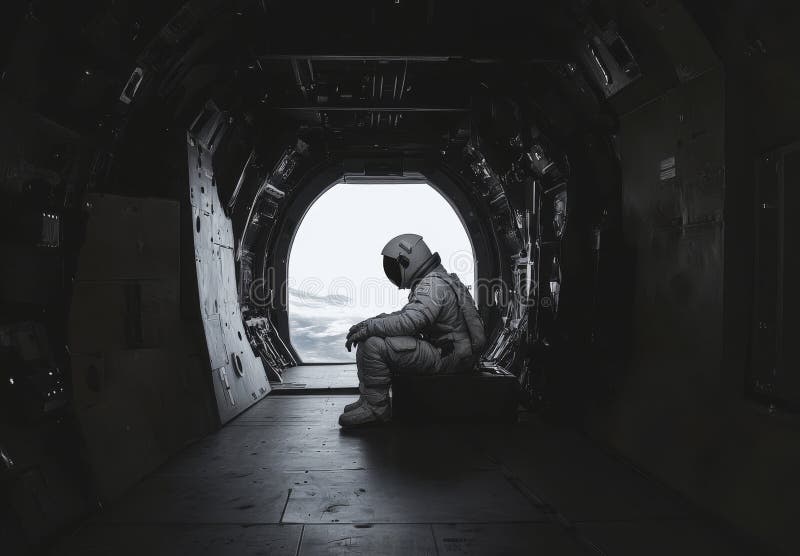 Space Astronaut Sitting in a Space Rocket. Generative Stock Stock Image ...