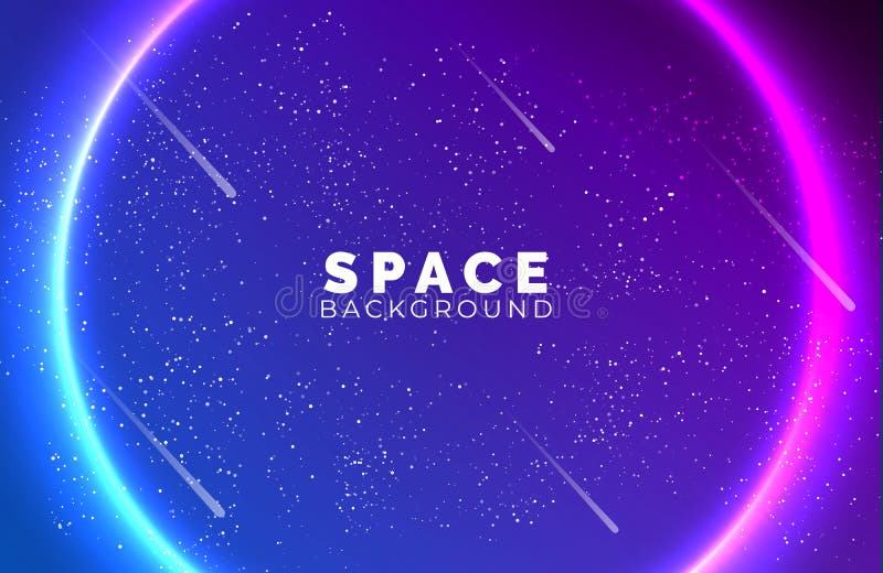 Space Background with Abstract Shape and Planets with Gradient Color ...