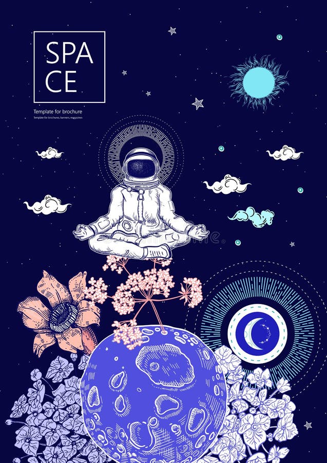 Space Background. Template for Brochures, Banners, Magazines, Posters ...