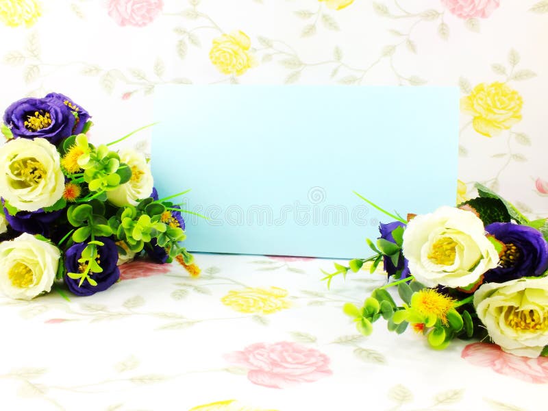 Space Background and Beautiful Artificial Flower Bouquet Stock Photo ...