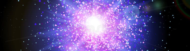 Space Background with Blue Light from Behind Stock Vector ...