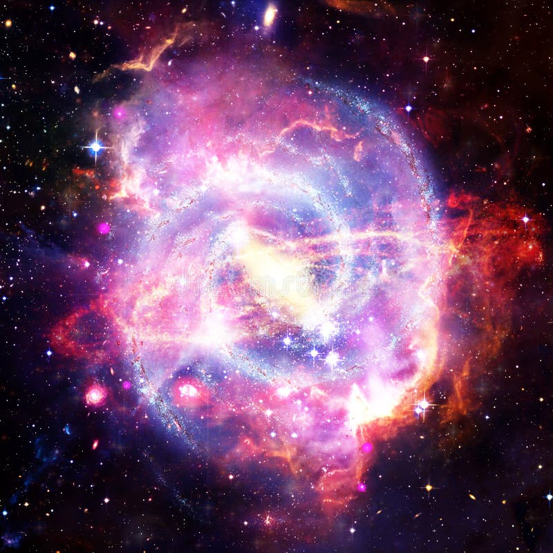 Space Background with Colorful Galaxy Cloud Nebula. the Elements of ...