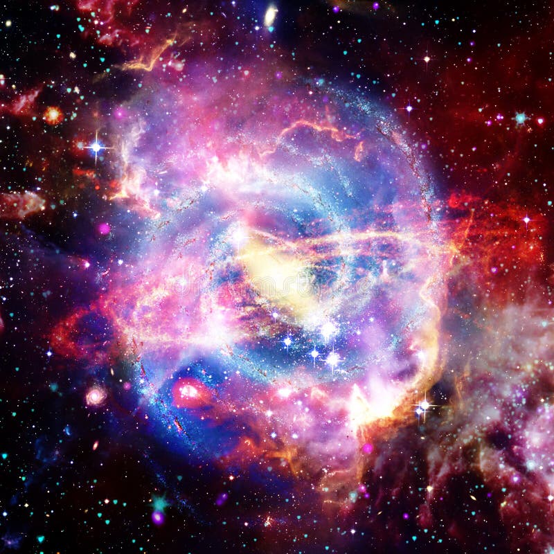 Space Background with Colorful Galaxy Cloud Nebula. the Elements of ...