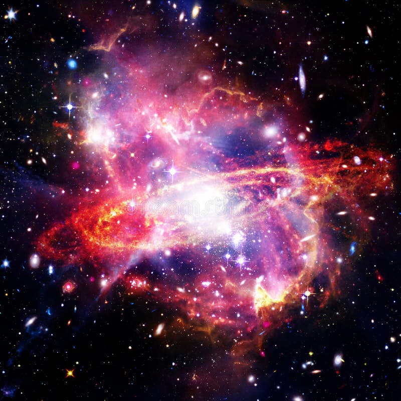 Space Background with Colorful Galaxy Cloud Nebula. the Elements of ...