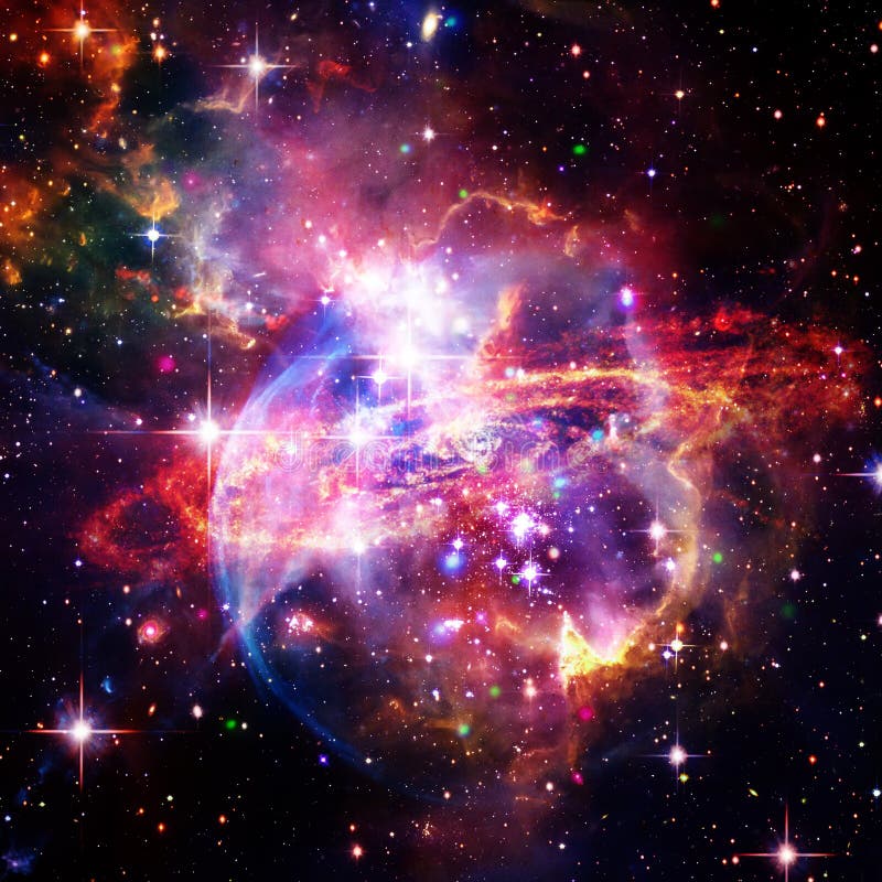 Space Background with Colorful Galaxy Cloud Nebula. the Elements of ...