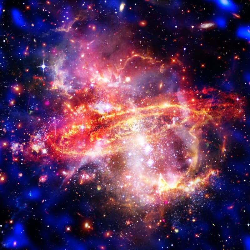 Space Background with Colorful Galaxy Cloud Nebula. the Elements of ...