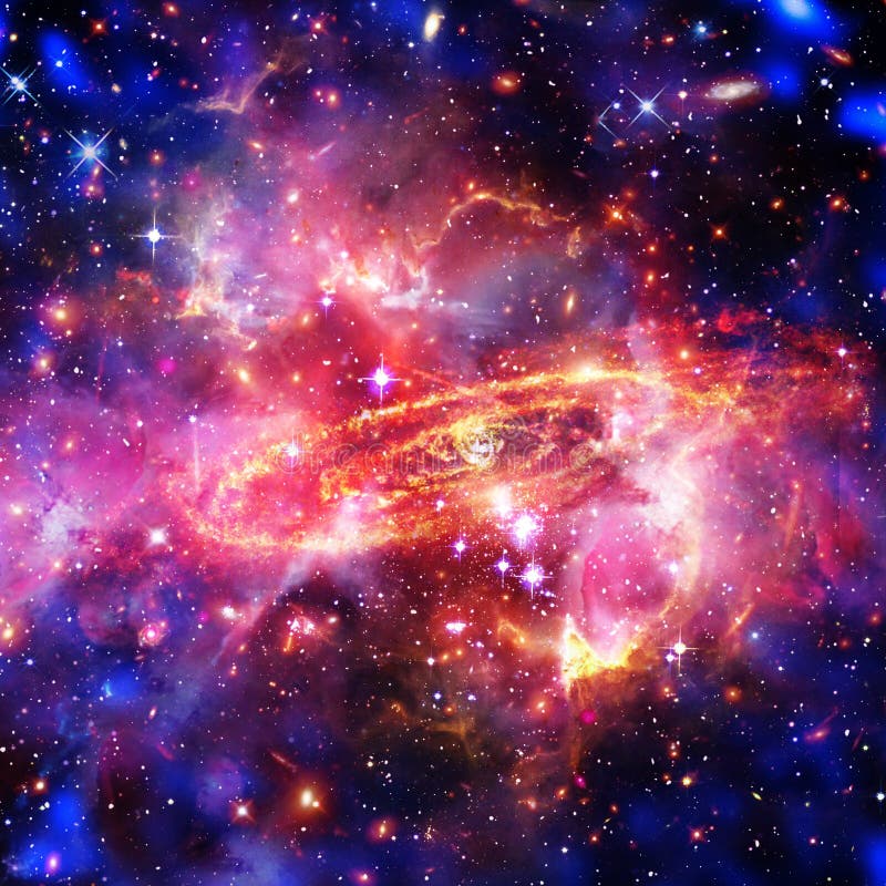 Space Background with Colorful Galaxy Cloud Nebula. the Elements of ...