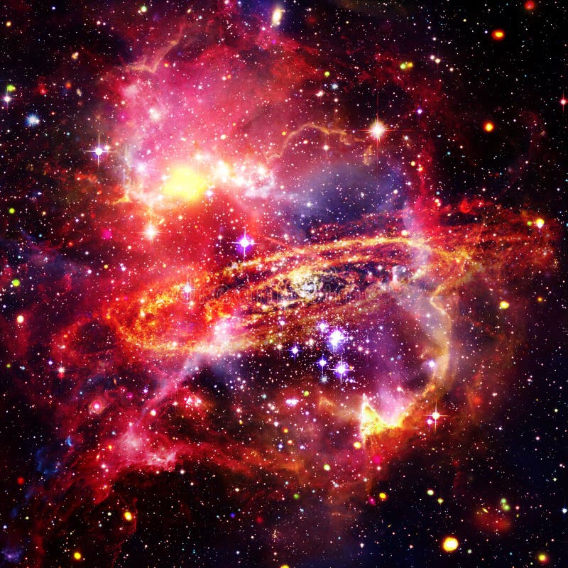 Space Background with Colorful Galaxy Cloud Nebula. the Elements of ...