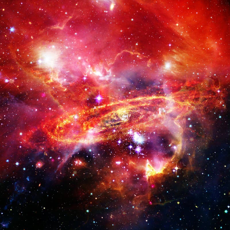 Space Background with Colorful Galaxy Cloud Nebula. the Elements of ...