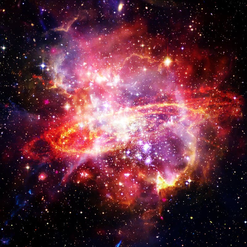 Space Background with Colorful Galaxy Cloud Nebula. the Elements of ...