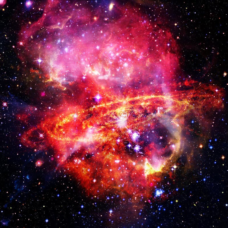 Space Background with Colorful Galaxy Cloud Nebula. the Elements of ...