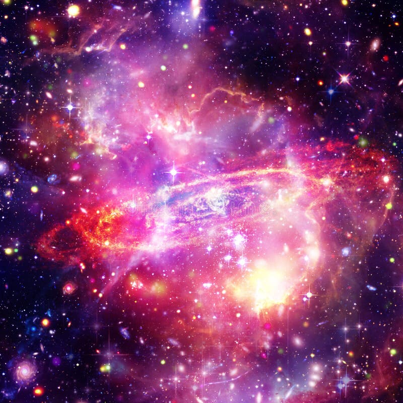 Space Background with Colorful Galaxy Cloud Nebula. the Elements of ...