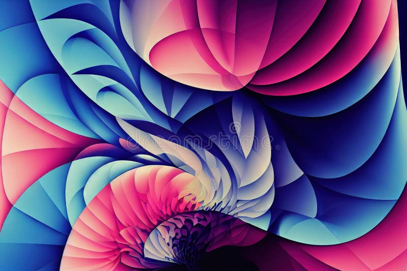 Space Background with 3D Objects of Neon Color, Modern Art Illustration ...