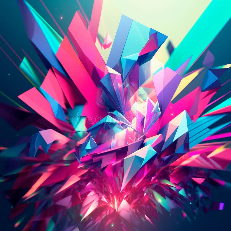 Space Background with Different Elements of Rainbow Colors Stock ...