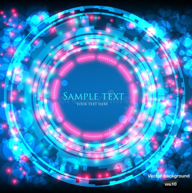 Space Background with Glowing Lights Stock Vector - Illustration of ...