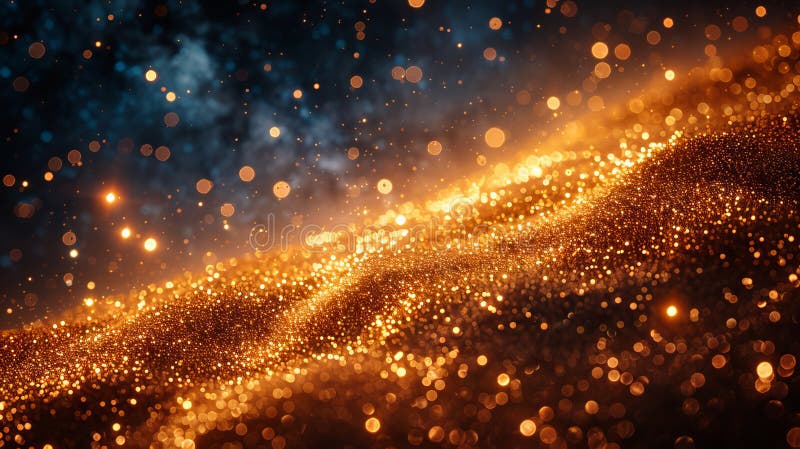 A Blue Space Background with a Glowing Sphere Stock Photo - Image of ...