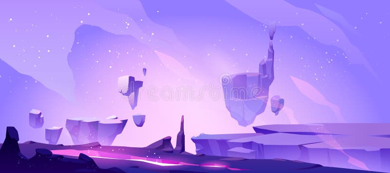 Alien Planet Landscape for Space Game Background Stock Vector ...